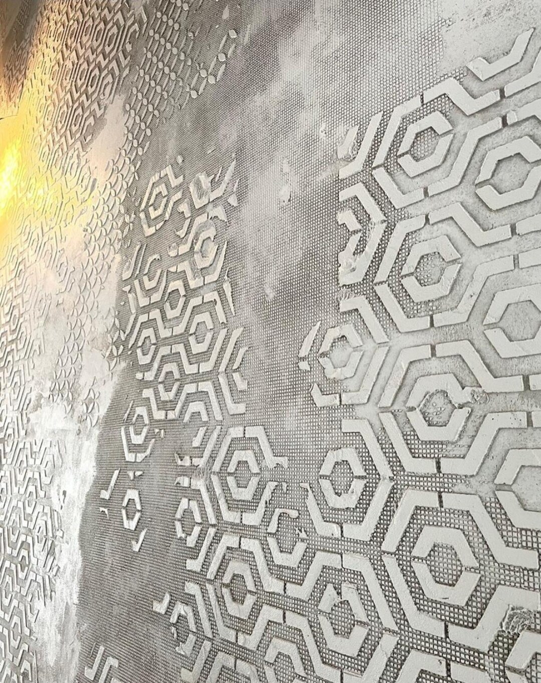 Concrete Wall Stencil, Texture Pattern Set, Cement Finish Design ...