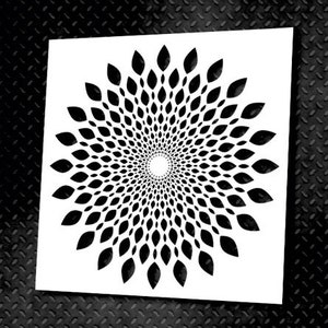 Optical Illusion Pattern Stencil, Hypnosis Spiral Stencil, Geometric ...