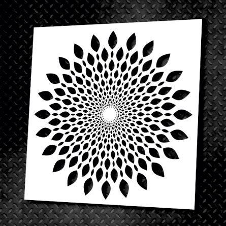 Optical Illusion Pattern Stencil, Hypnosis Spiral Stencil, Geometric ...