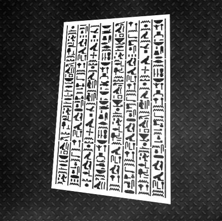 Egyptian Hieroglyphics Stencil, Add a Touch of Ancient Egypt to Your ...