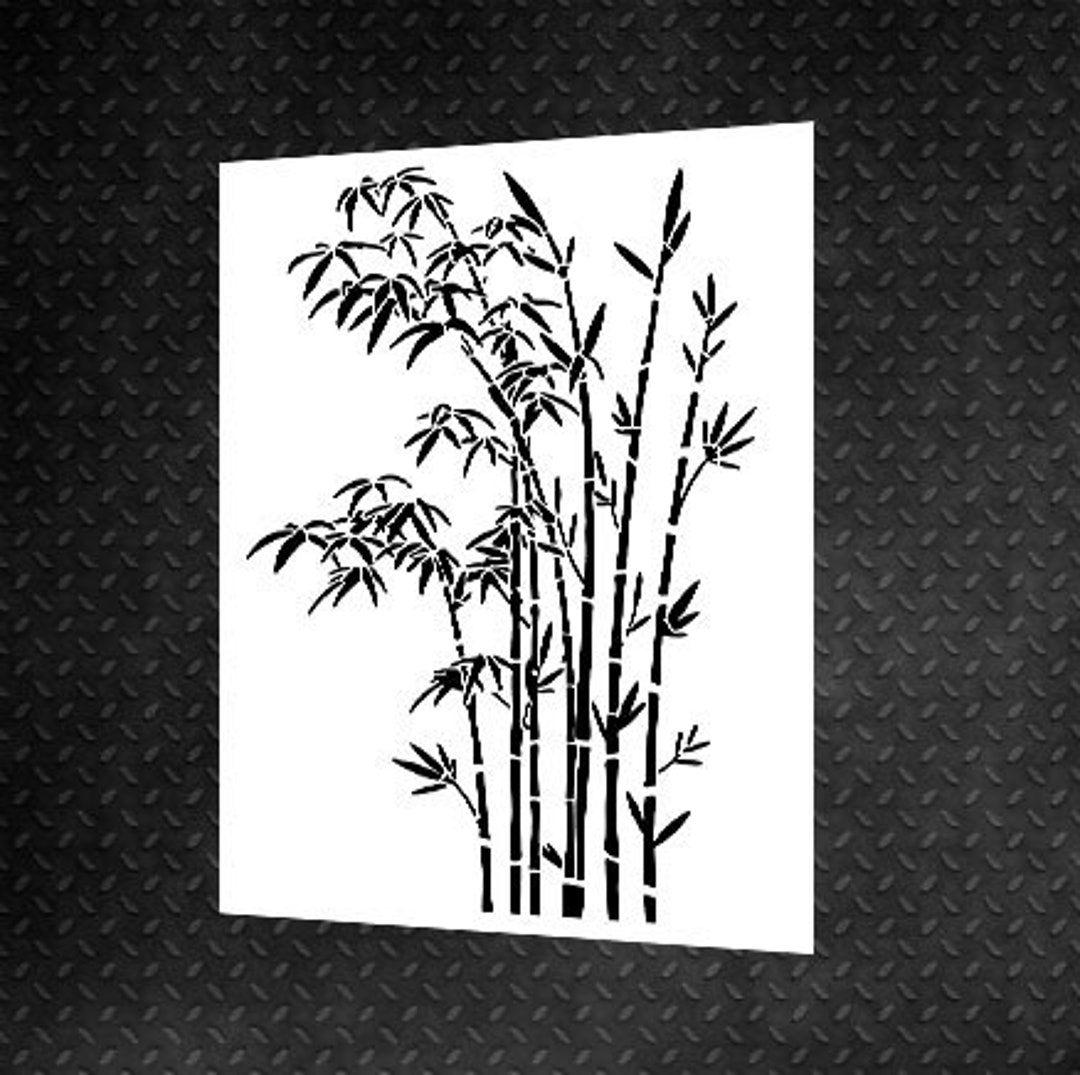Bamboo Stencil, Reusable Leaf Stencils for Plaster, Reusable Mylar ...