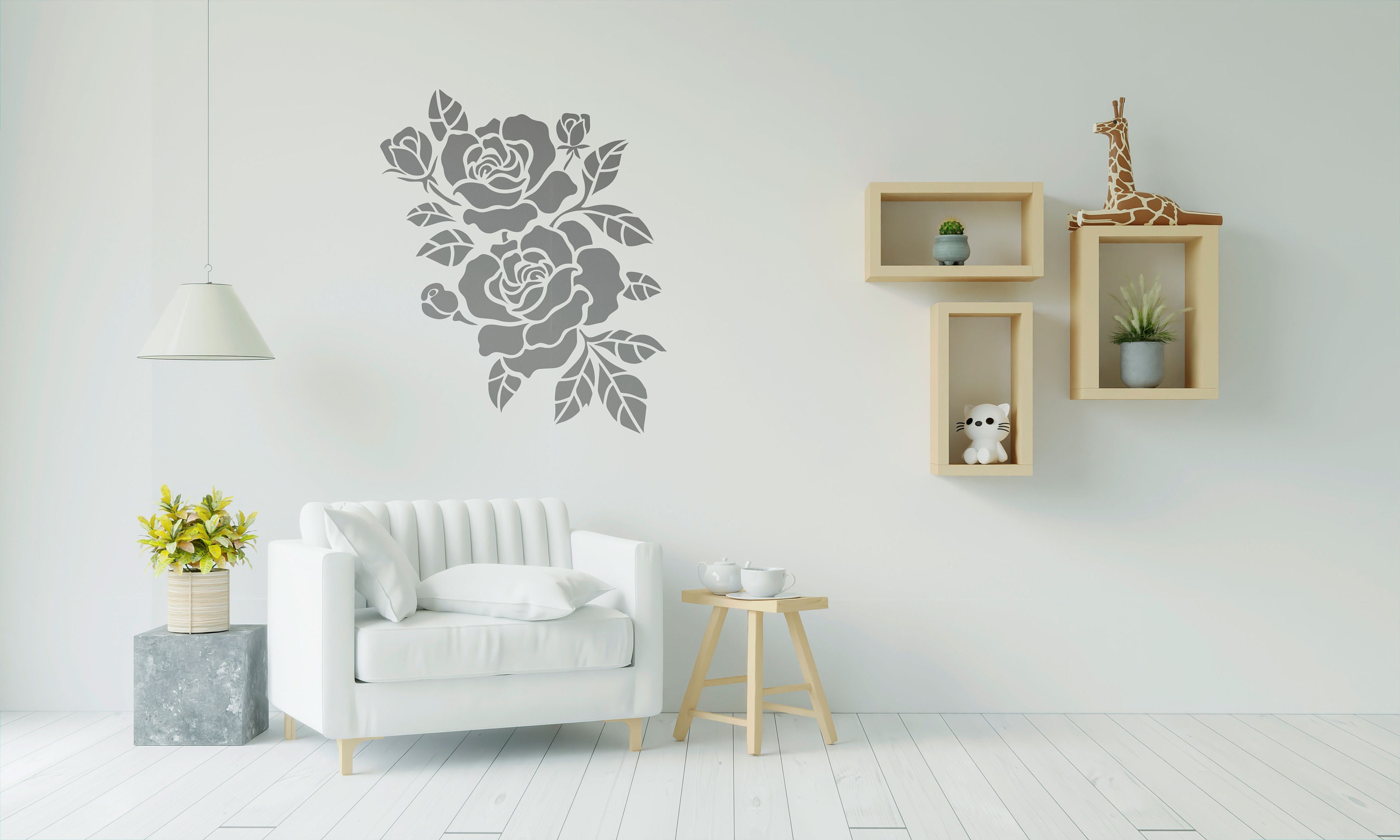 Rose Stencil Reusable Rose Stencil Art Stencil DIY Craft - Etsy