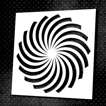 Optical Illusion Pattern Stencil, Hypnosis Spiral Stencil, Geometric ...
