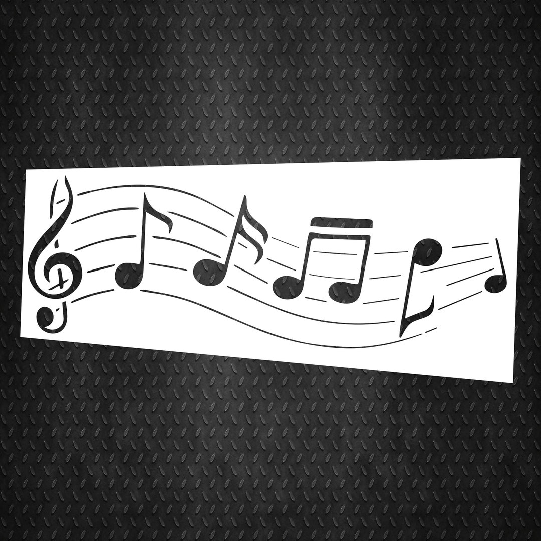 Reusable Music Notes Stencil, Stencil for Decorative Plaster, Create a ...