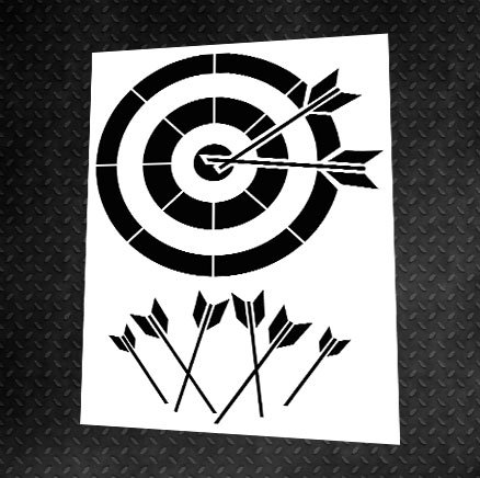 Bullseye Stencil Bullseye Target Stencil Reusable Decor - Etsy
