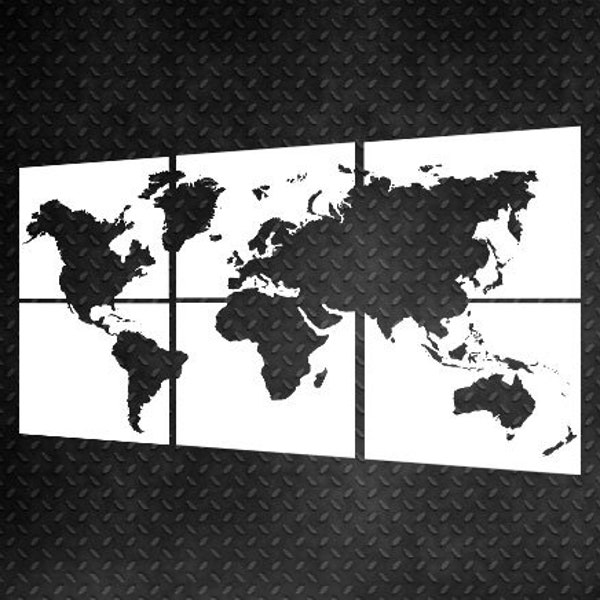 World Map Stencil - Etsy