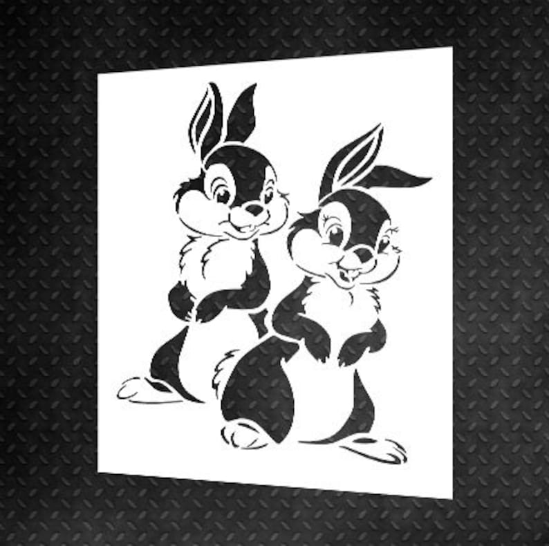 Bunny Stencil, Rabbit Stencil, Bunny Rabbit Nursery Wall Decor Stencil ...
