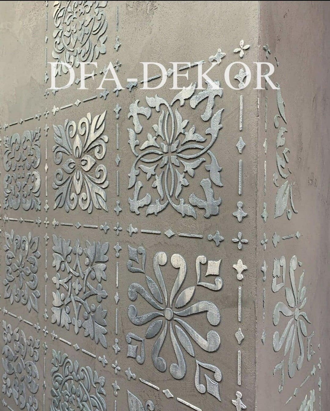 Mosaic Pattern Stencil, Unique Chelsea Tile Stencil, Mosaic Design for ...