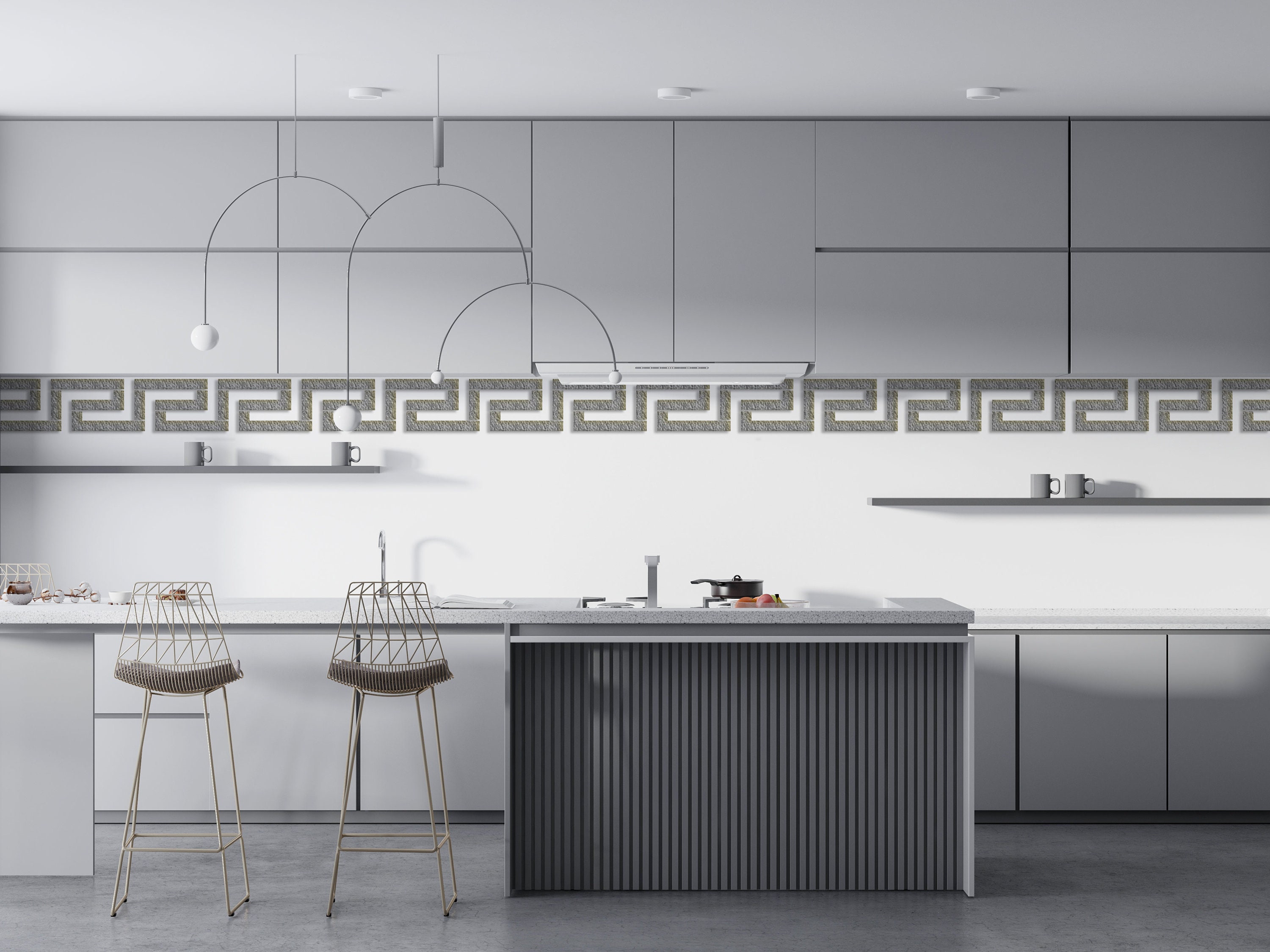 Greek Key Stencil, Reusable DIY Craft Border Stencils of a Greek Key ...