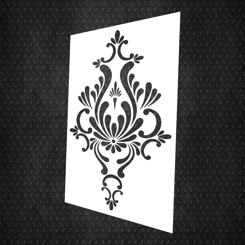 Damask Stencil, Unique Damask Stencils, Office Room Decor, Damask ...
