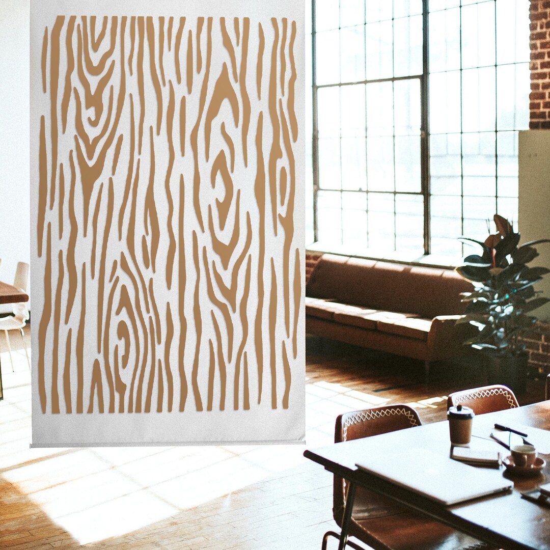 Wood Grain Stencil, Wall Stencil Pattern, DIY Home Decor, Furniture ...