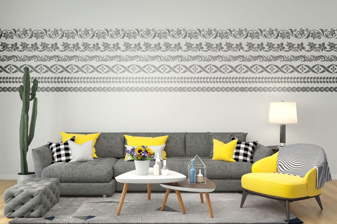 Transform Your Decor, Beautiful Design Stencil for Walls, Stencil for ...
