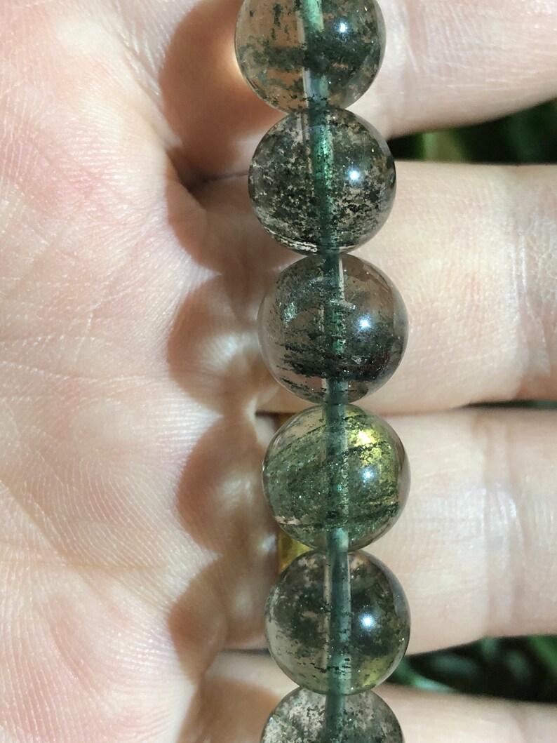 Green thousand Layers Phantom Crystal Beaded Bracelet - Etsy