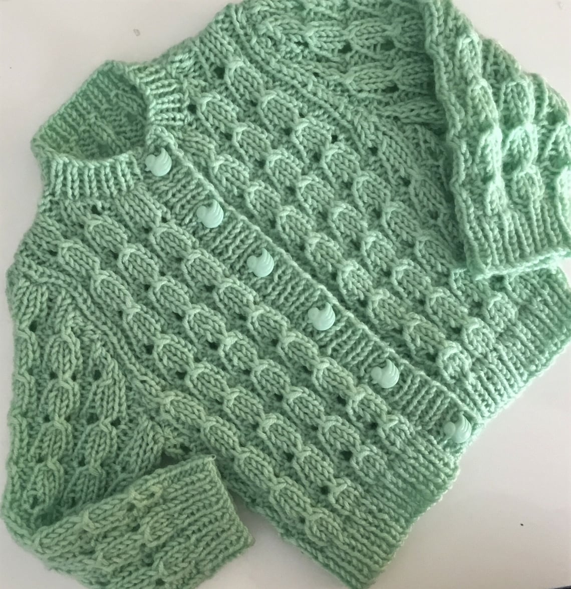 Comfy Cuddles Cardigan Knitted Baby Pattern - Etsy