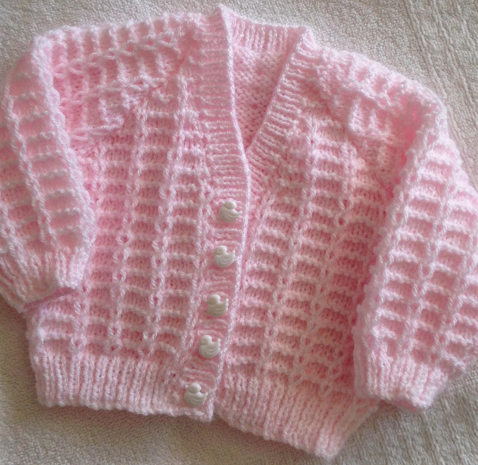 Little Loops Knitted Baby Cardigan Pattern. - Etsy