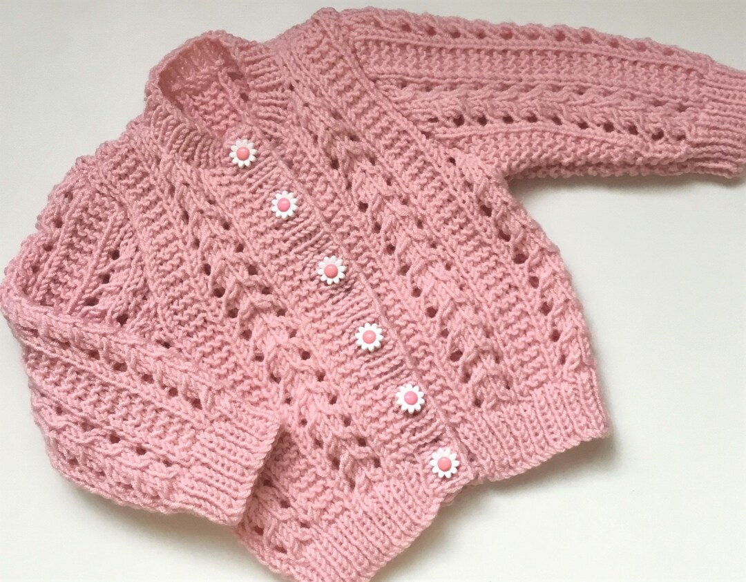 Petal Drops Baby Cardigan Pattern - Etsy