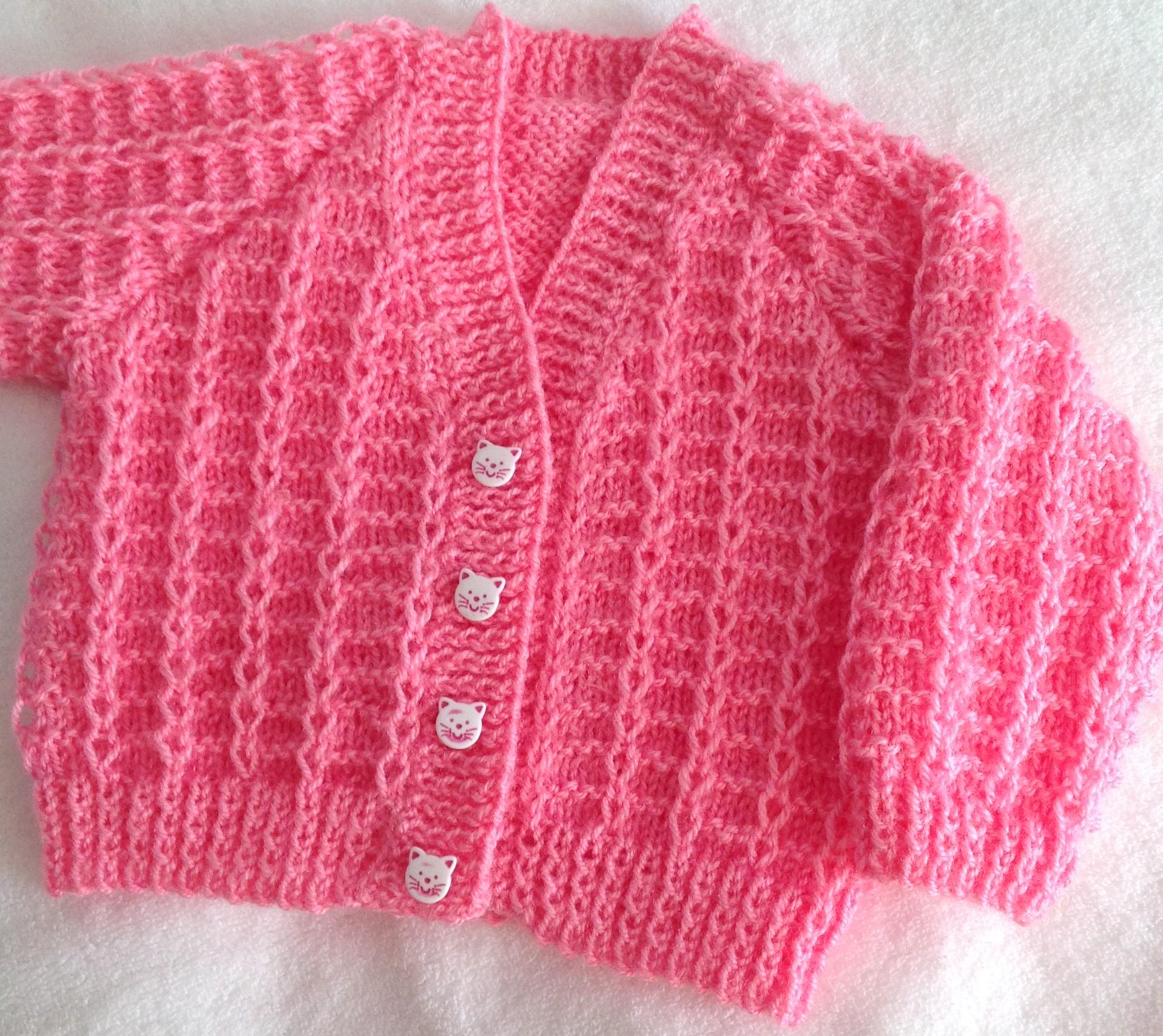 Little Loops Knitted Baby Cardigan Pattern. - Etsy