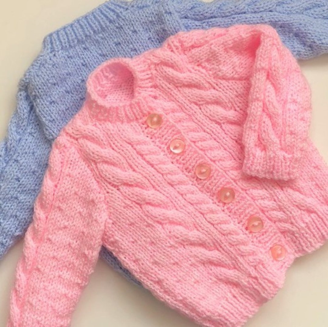 Baby Knitting Pattern Dinky Dots and Cables - Etsy
