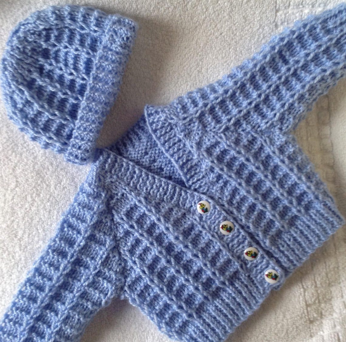 Little Loops Knitted Baby Cardigan Pattern. - Etsy