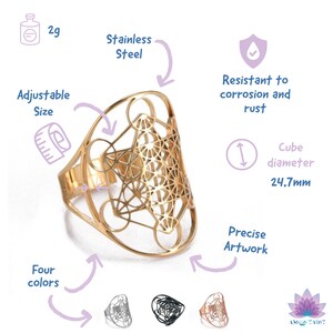 Archangel Metatron Ring Sacred Geometry Statement Jewelry - Etsy