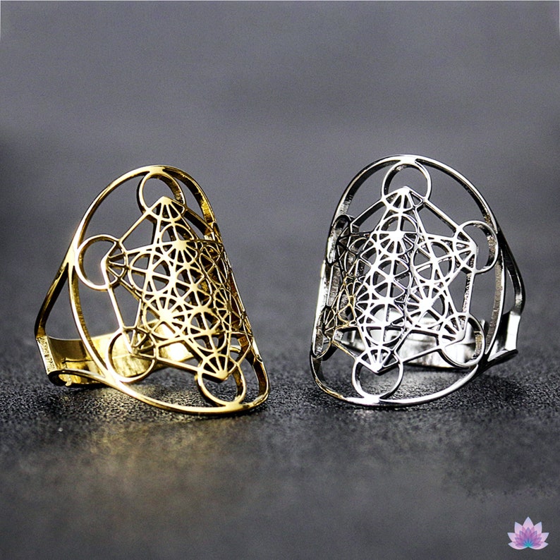 Archangel Metatron Ring Sacred Geometry Statement Jewelry - Etsy