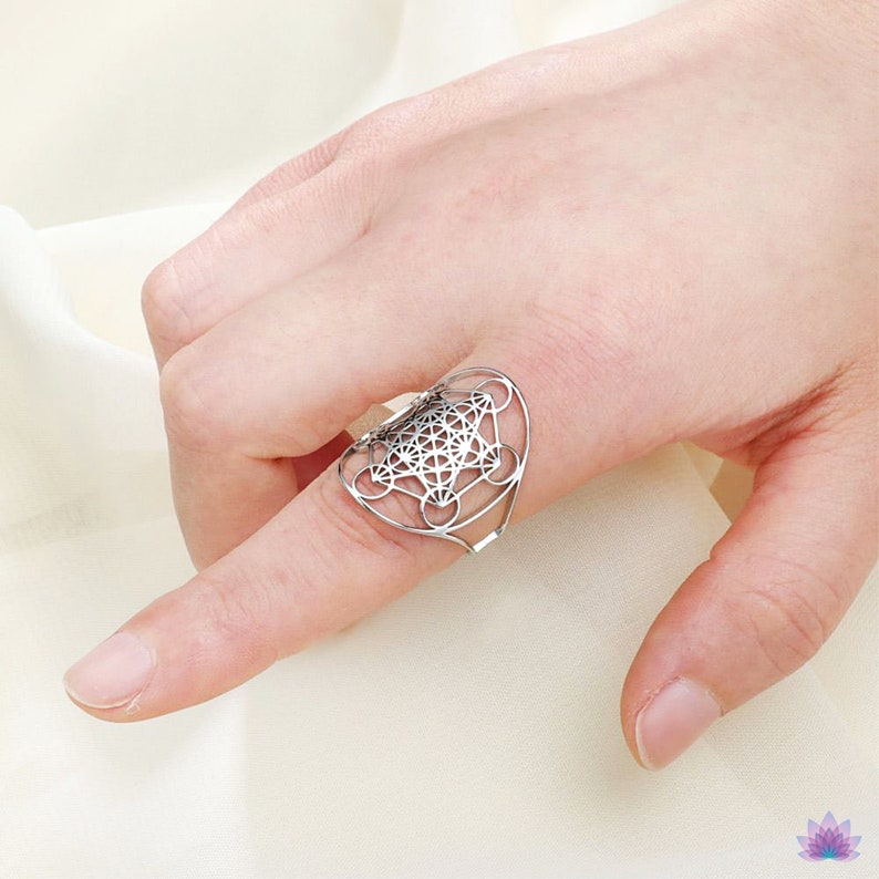 Archangel Metatron Ring Sacred Geometry Statement Jewelry - Etsy