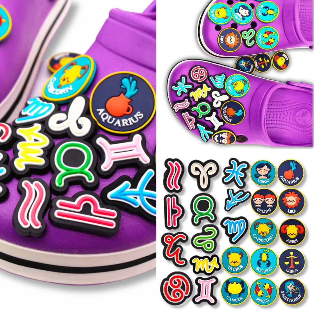 Zodiac Sign Glyph Crocs Charm Astrology Symbol Slippers Clip - Etsy