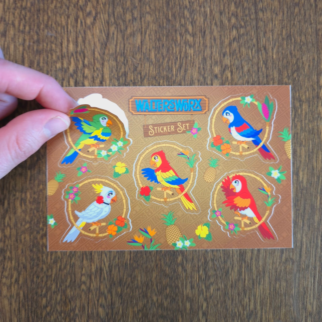 Enchanted Tiki Birds Sticker Sheet - Disney's Tiki Room - Etsy