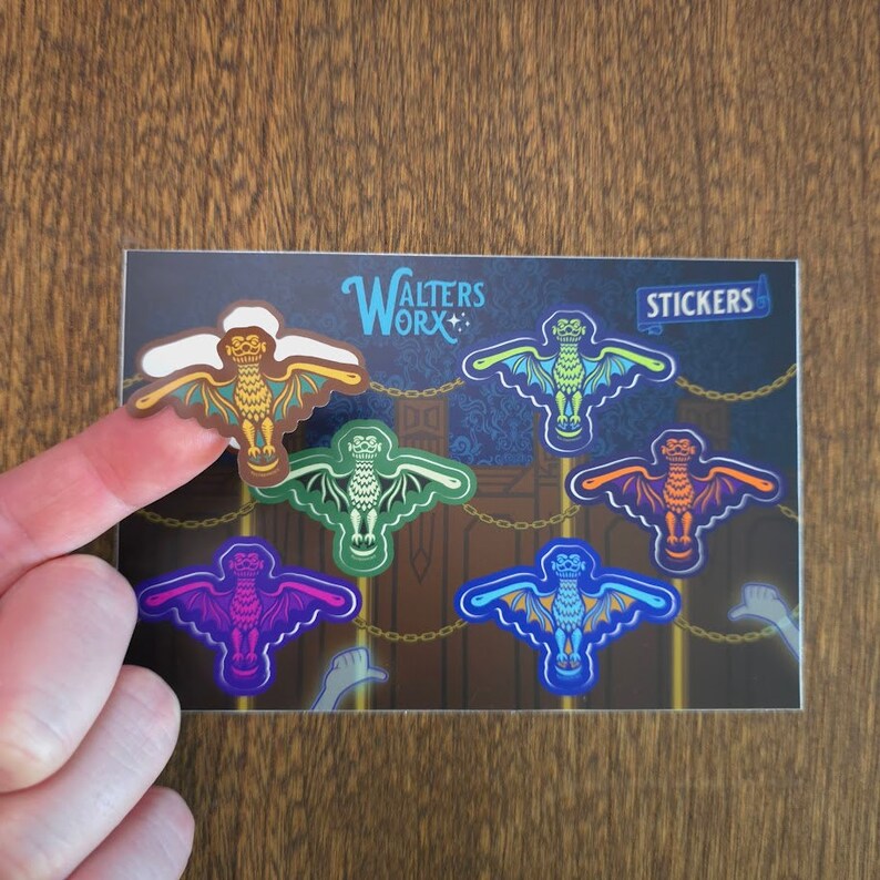 Haunted Mansion Vinyl Sticker Sheet - Bat Stanchions - Etsy