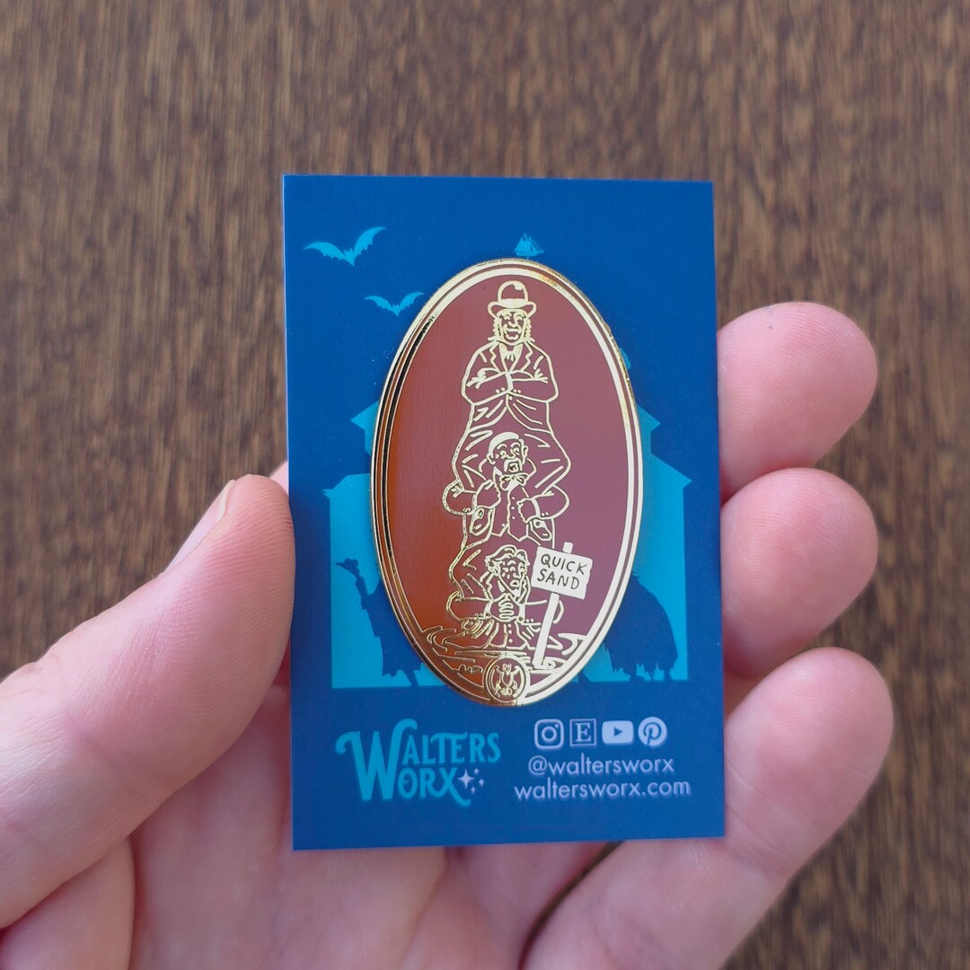 Hard Enamel Pin Disney Haunted Mansion Quicksand Trio - Stretching Room ...
