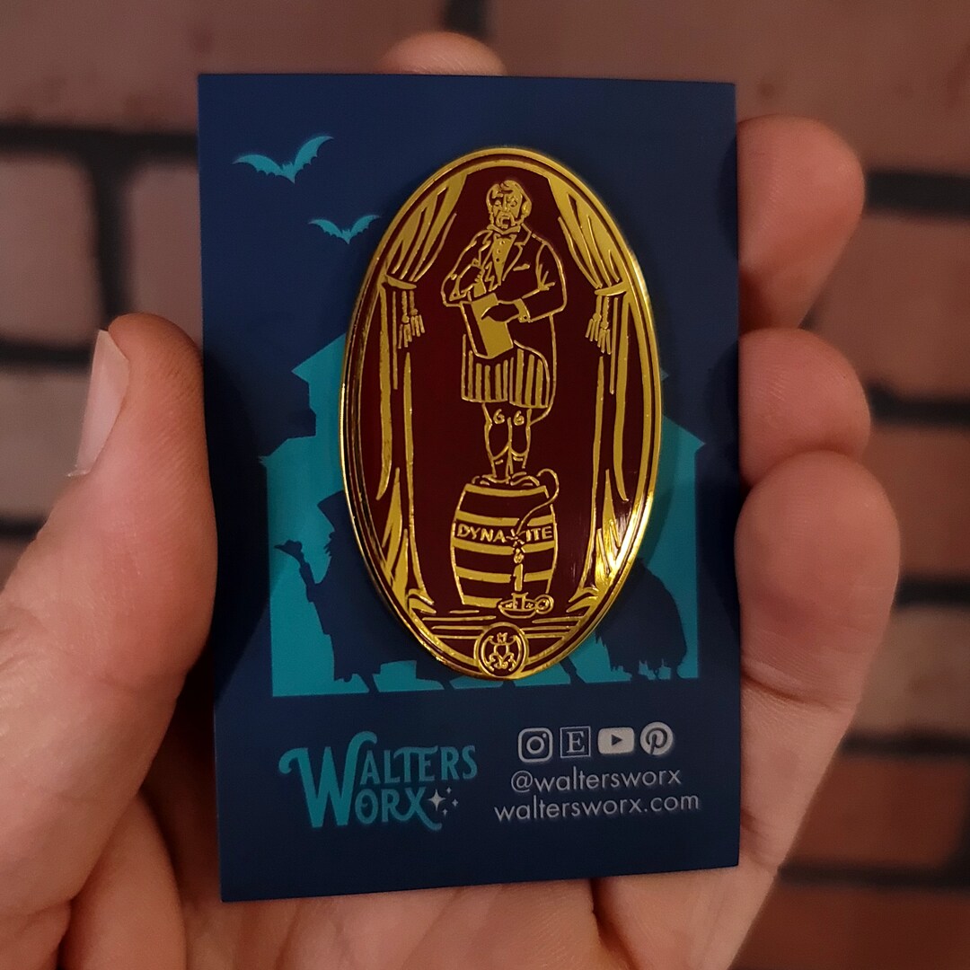 Hard Enamel Pin Disney Haunted Mansion Dynamite Man - Etsy