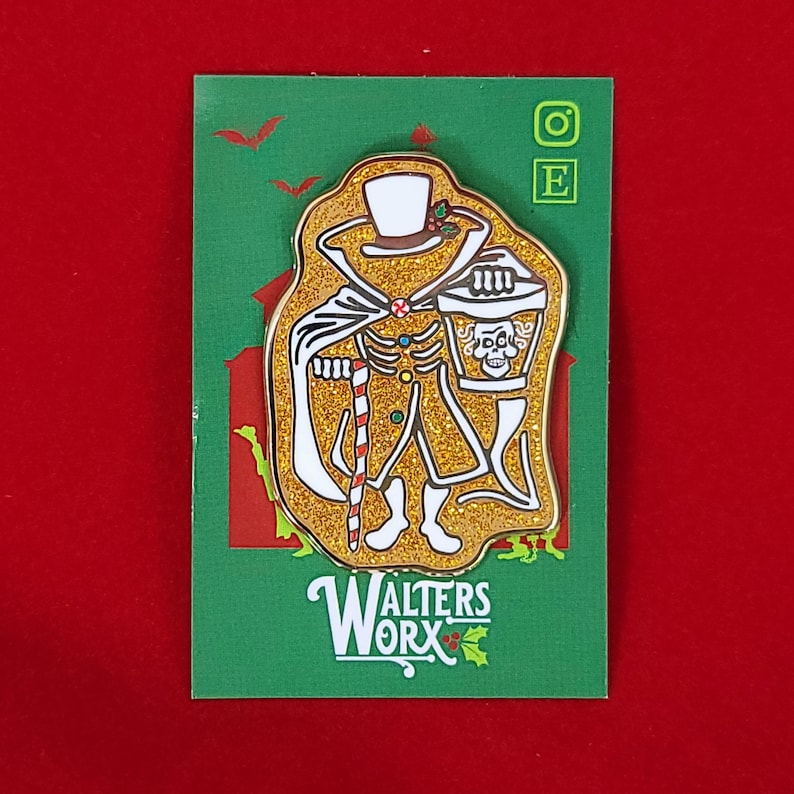 Hard Enamel Disney Haunted Mansion Holiday Gingerbread Hatbox Ghost Pin ...