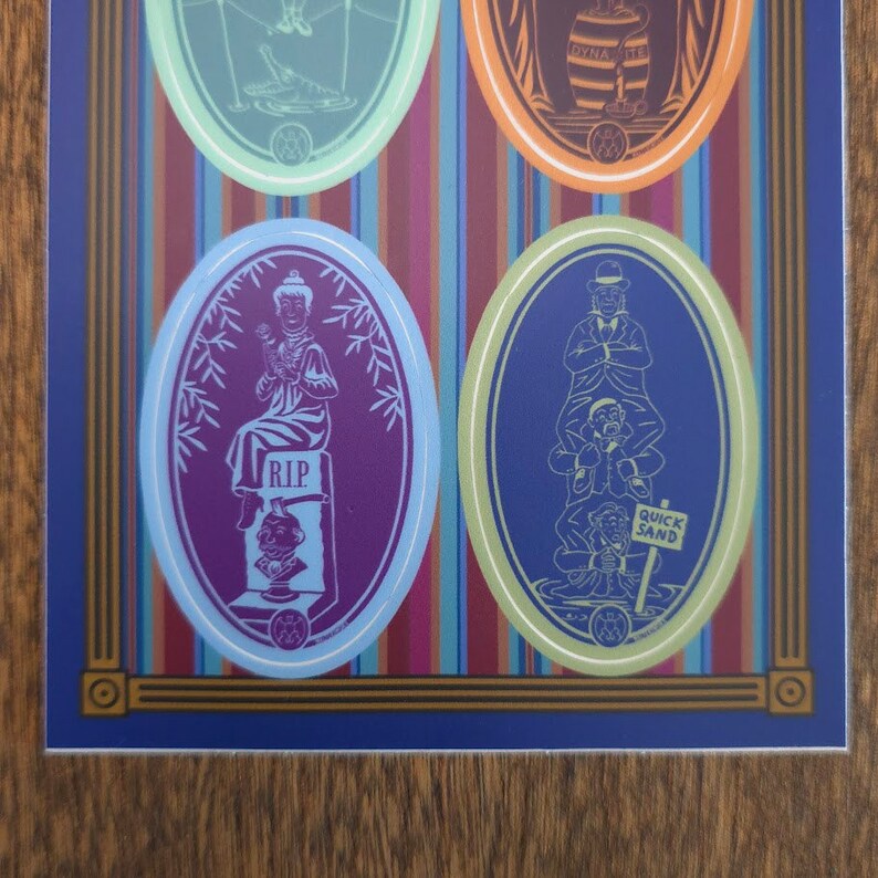 Haunted Mansion Vinyl Sticker Sheet - Bat Stanchions - Etsy