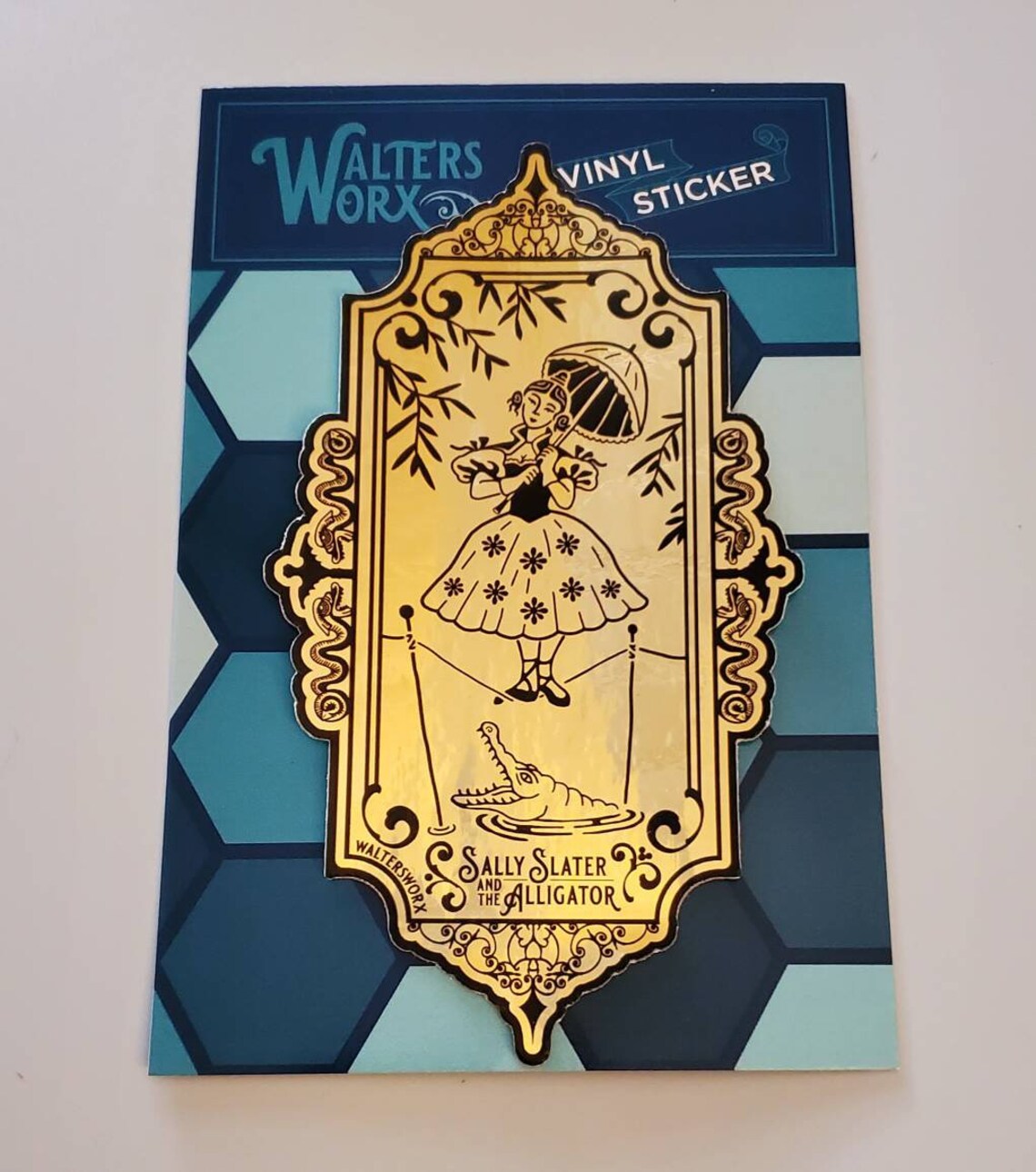 Gold Vinyl Sticker - Haunted Mansion Tightrope Walker Stretching ...