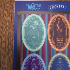 Haunted Mansion Vinyl Sticker Sheet - Bat Stanchions - Etsy