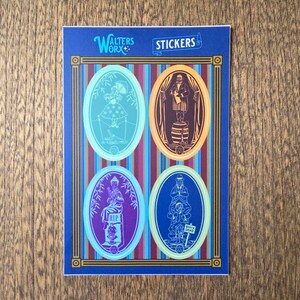 Haunted Mansion Vinyl Sticker Sheet - Bat Stanchions - Etsy