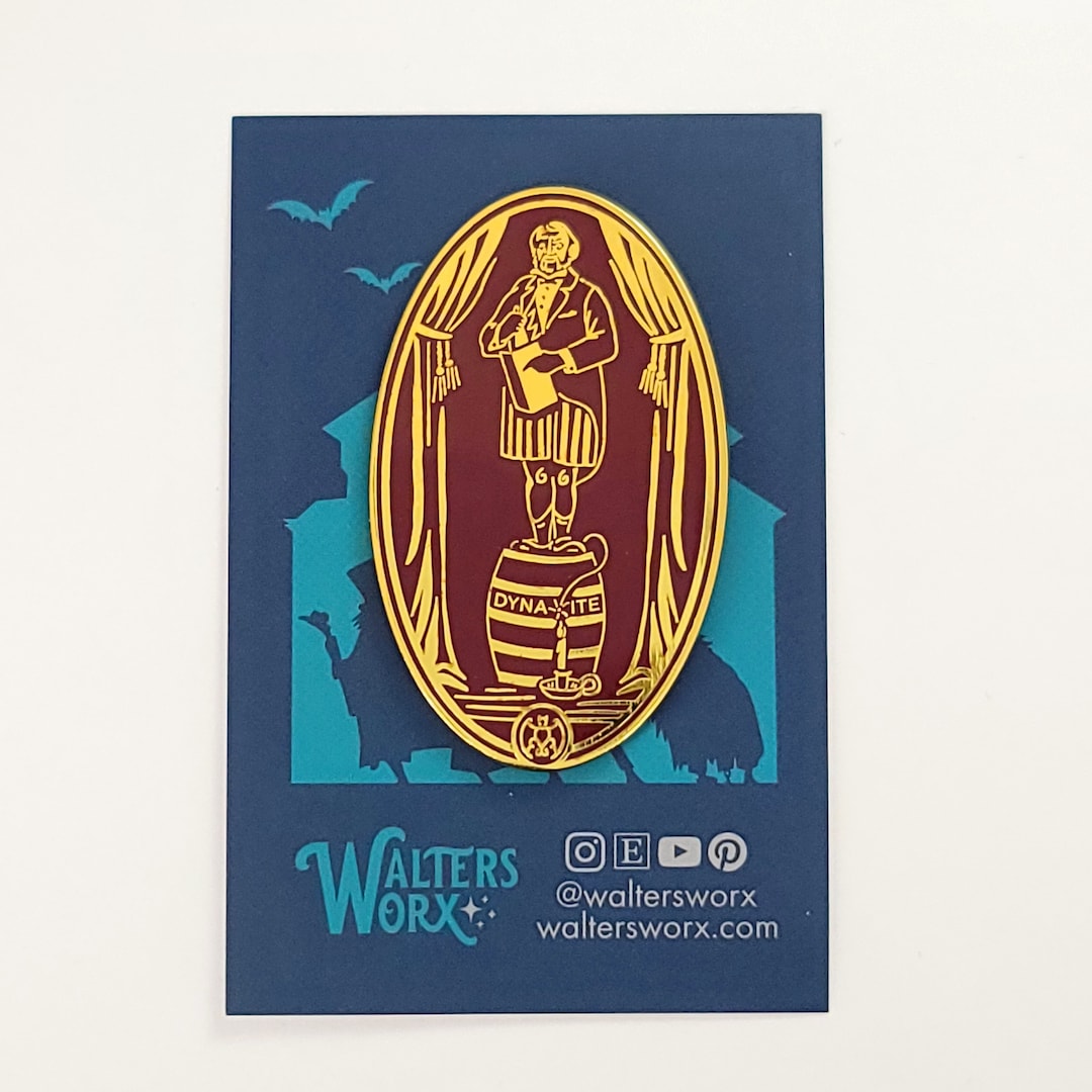Hard Enamel Pin Disney Haunted Mansion Dynamite Man - Stretching Room ...