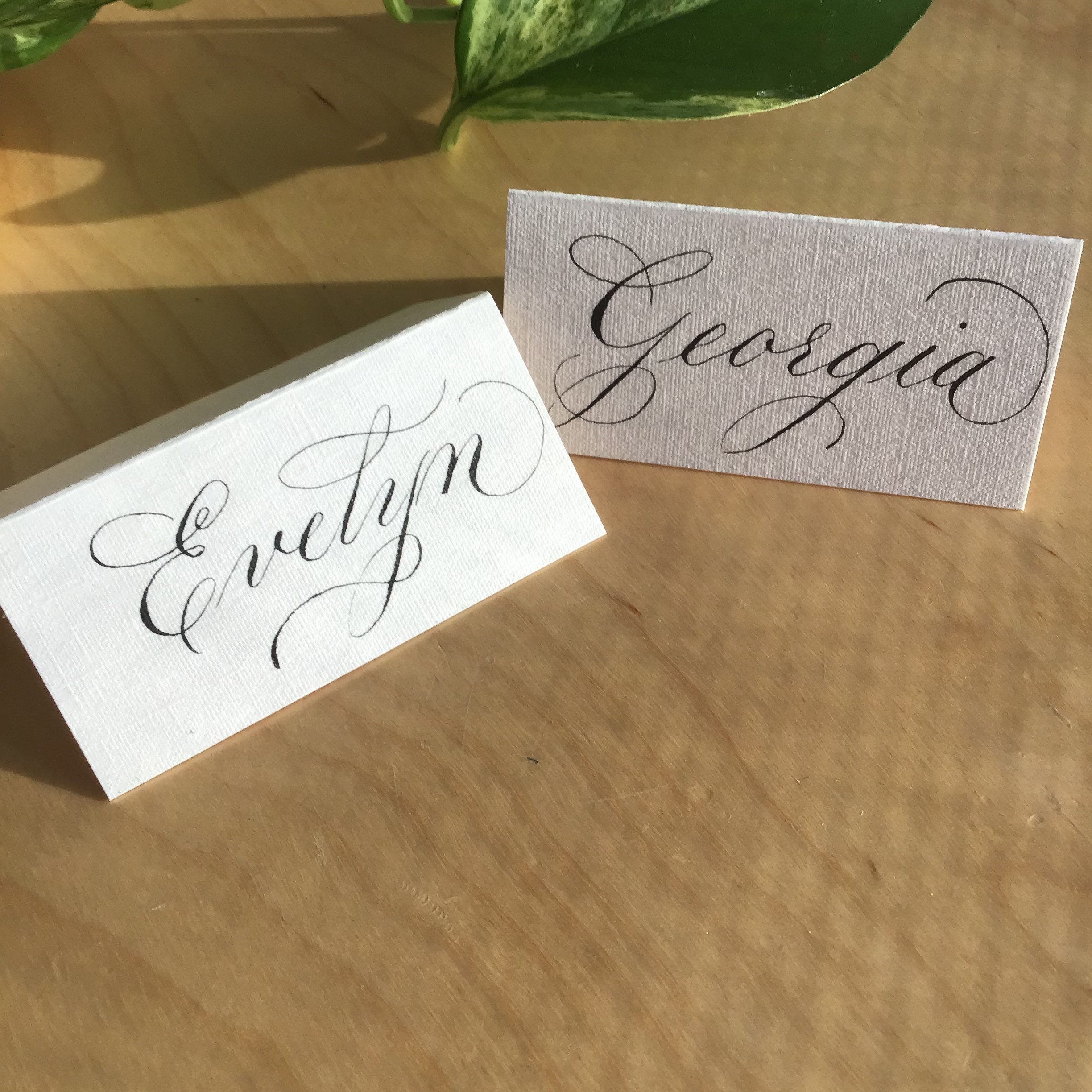 Handwritten Custom Calligraphy Tented Placecards - Etsy