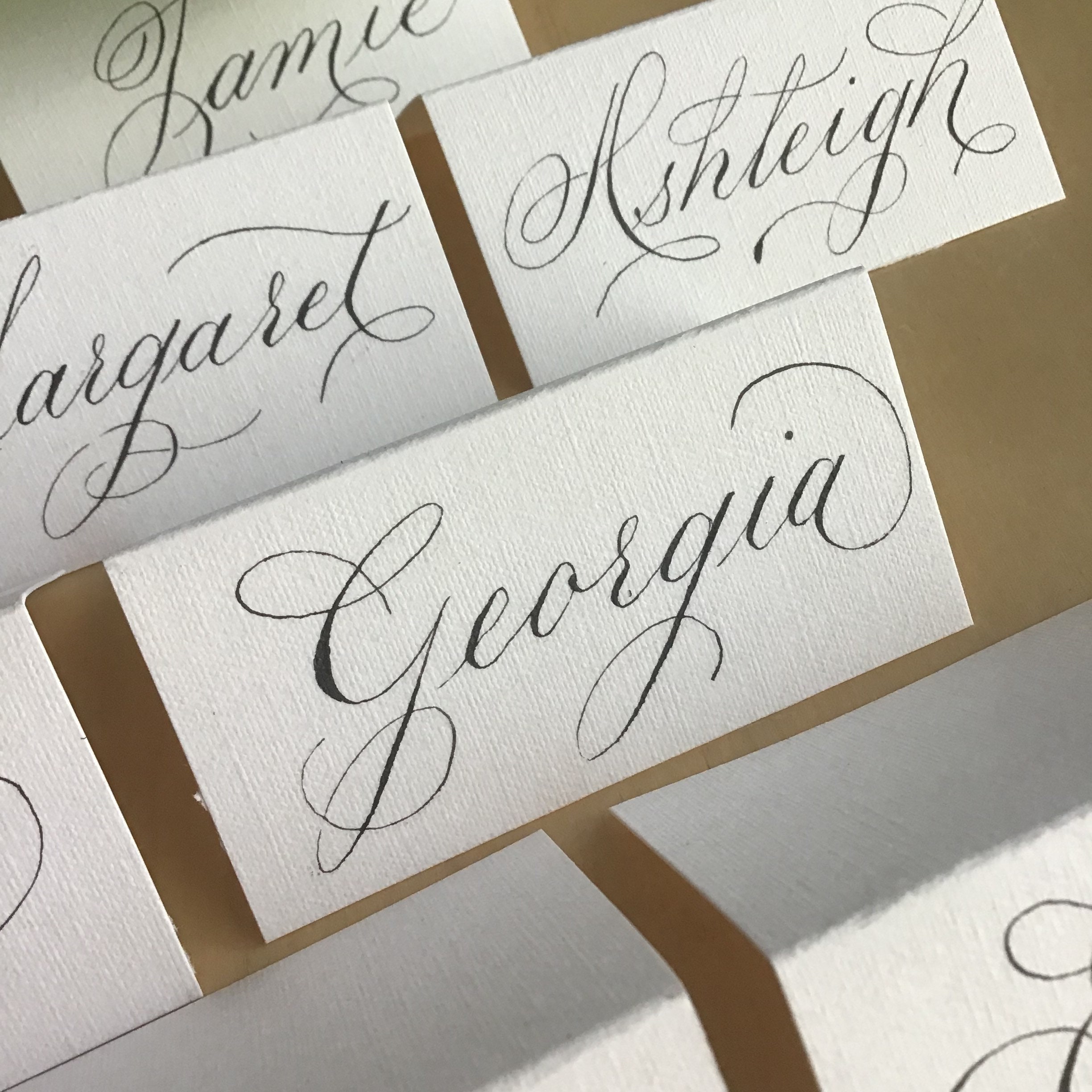 Handwritten Custom Calligraphy Tented Placecards - Etsy