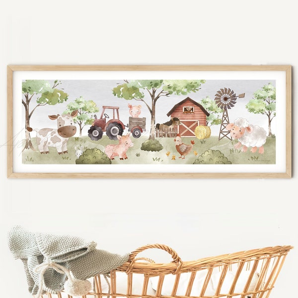 Large Art Farm Scene - Etsy