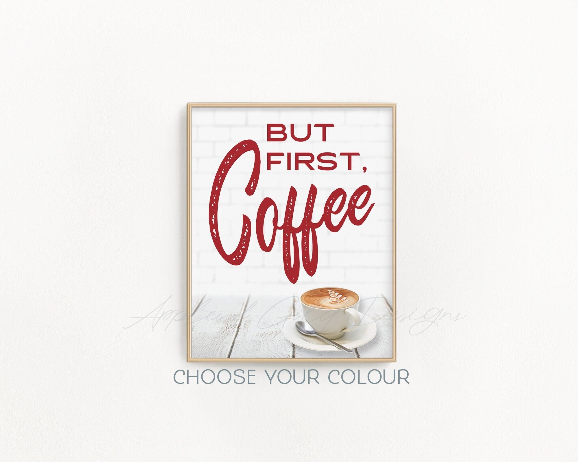 But First Coffee Wall Art Printable Kitchen Decor Coffee - Etsy