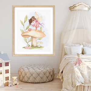 Fairy Garden Nursery Wall Art - Girl Bedroom Wall Decor - Pink Nursery ...