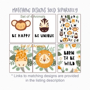 Safari Alphabet Letters Print - ABC Chart - Jungle Animal Nursery Decor ...