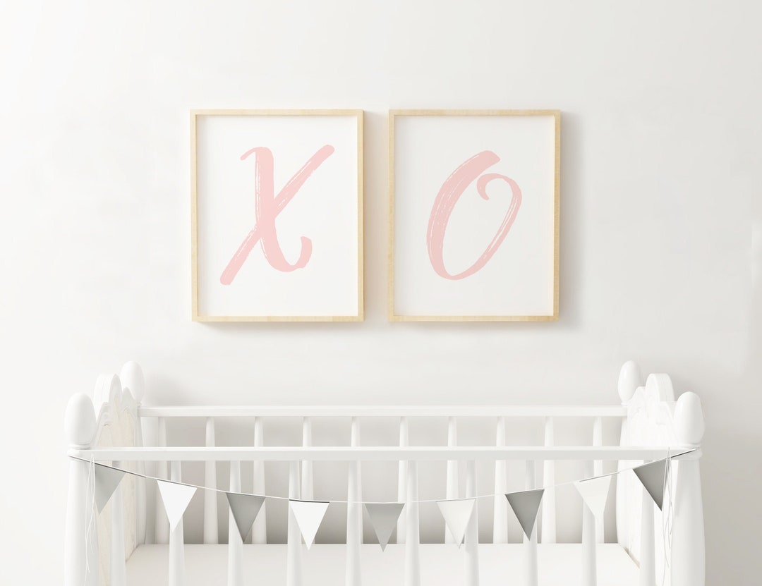 Blush Pink X and O Print: Minimalist Nursery Decor (digital Download ...