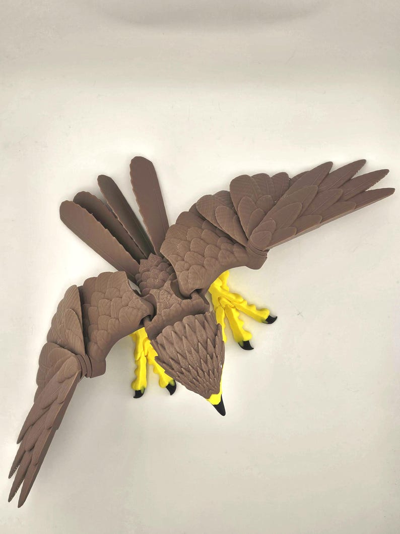Articulated Bird of Prey Figurine With Poseable Wings, (18in Wingspan ...