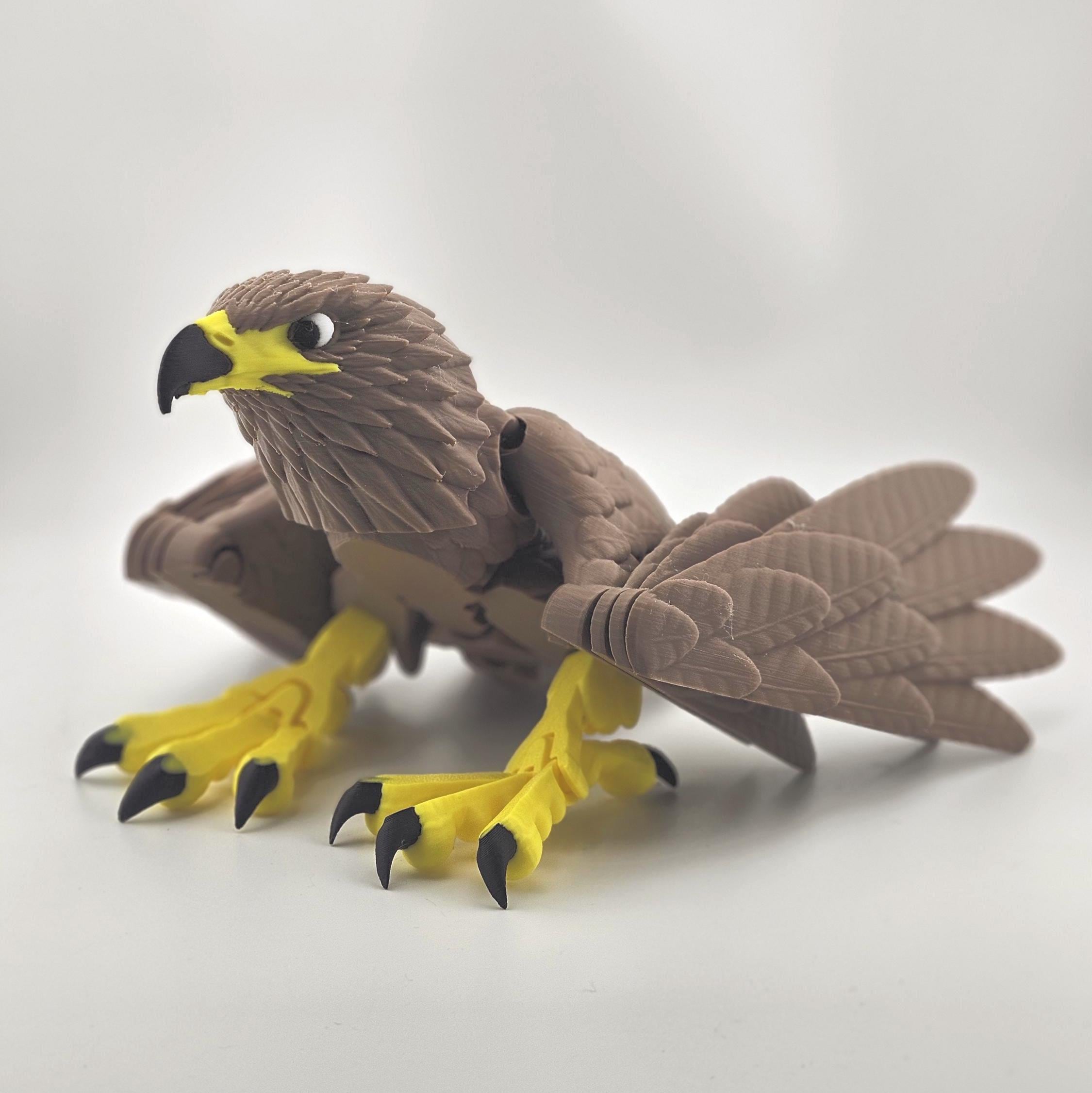 Articulated Bird of Prey Figurine With Poseable Wings, (18in Wingspan ...