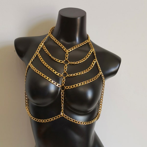 Gold Body Chain - Etsy