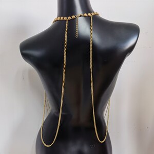 Golden Body Chain, Body Necklace, Pearl, Body Jewelry, Body Chain - Etsy