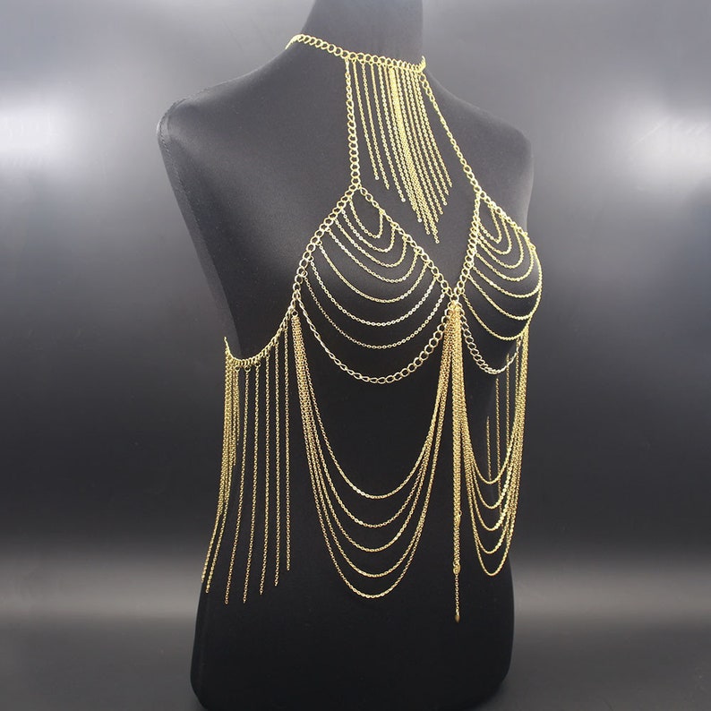 Body Chain Body Jewelry Gold Body Chain Body Necklace - Etsy