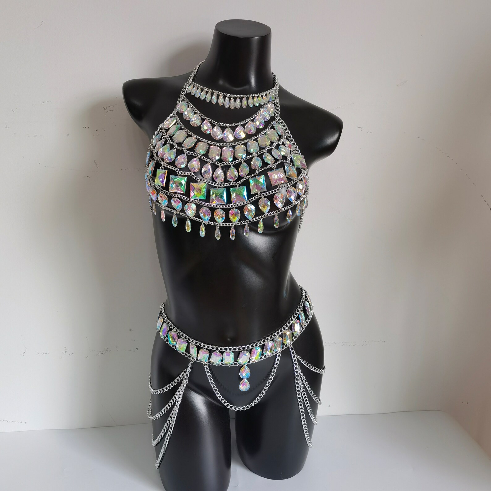 Fashion Water Drop Acrylic Bikini Chain Skirt Body Chain - Etsy